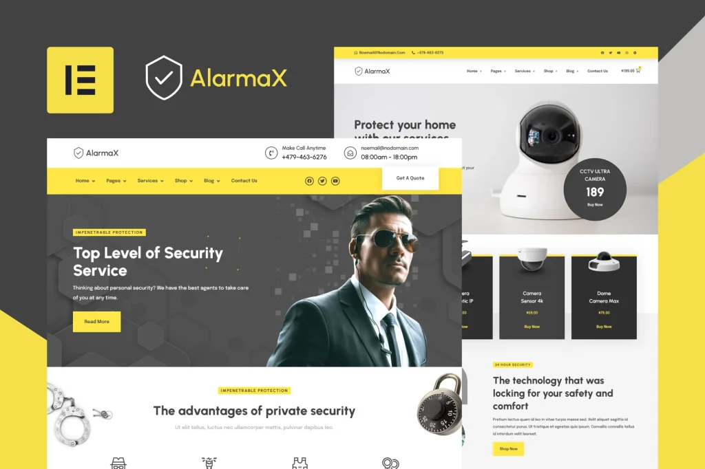 Alarmax - Site de Sistemas de Segurança - Pack de Sites